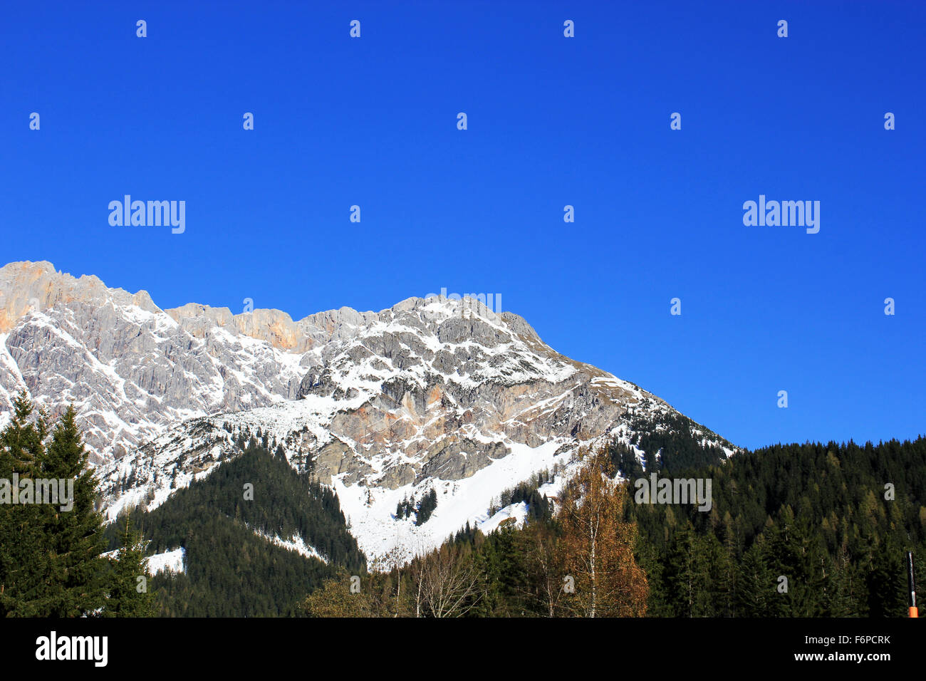 winter landscape in Austria Alps, snow sun and Snowy winter scene Stock ...