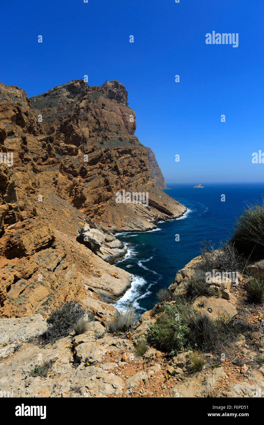 Sea Cliffs of Serra Gelada Natural Park, Benidorm resort, Costa Blanca ...