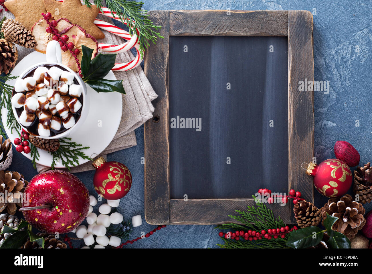Christmas frame white ornaments hi-res stock photography and images - Alamy