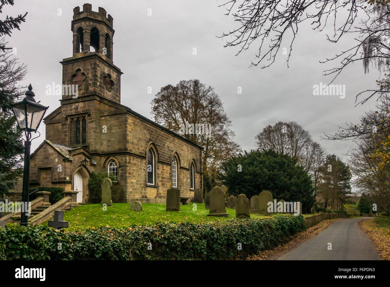 St Helen's Church in Denton, Ilkley, Yorkshire, England. Famous for ...
