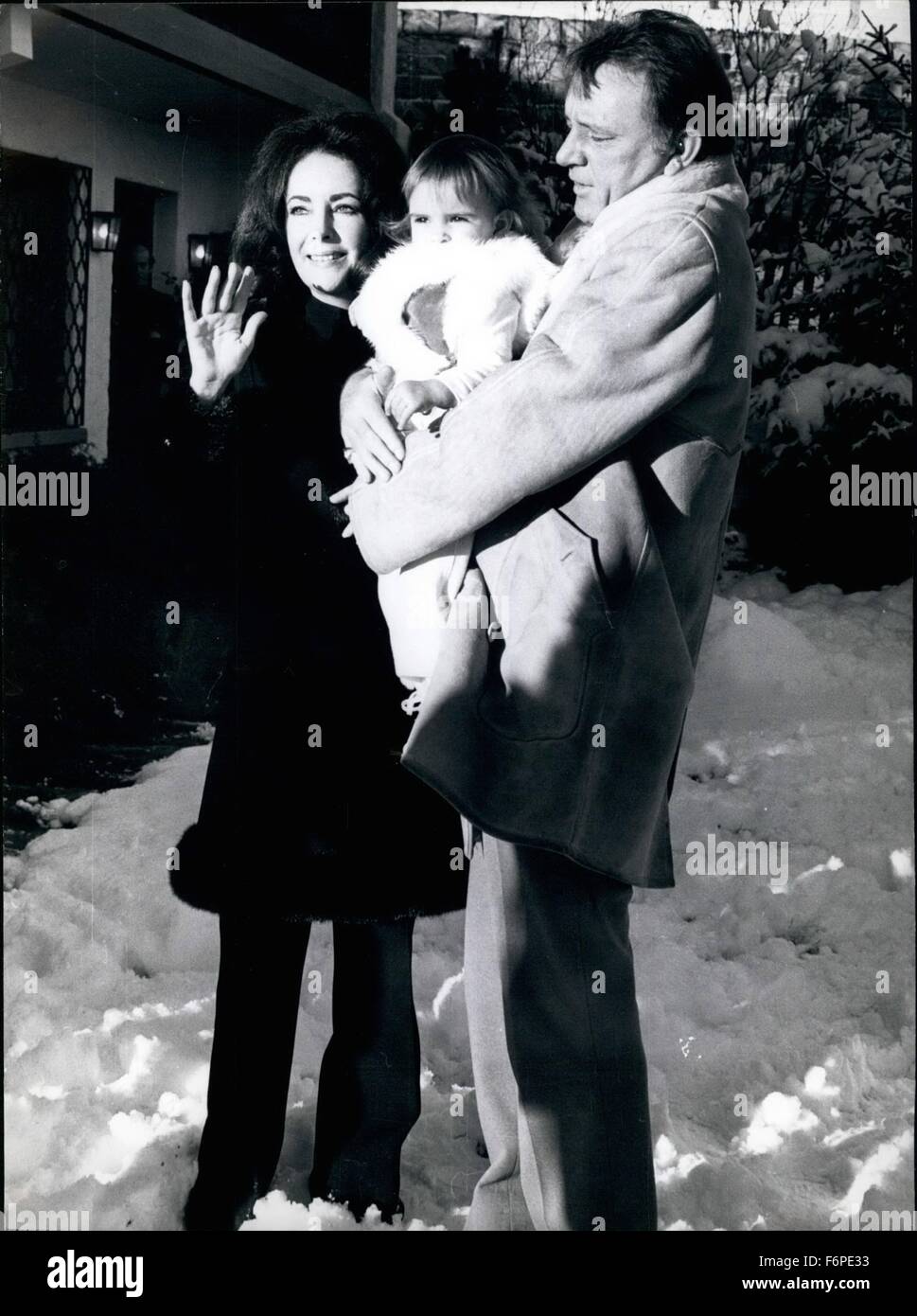 1967 - Taylor/Burton in Gstaad/Switzerland: Holidays in the snow. spend ...