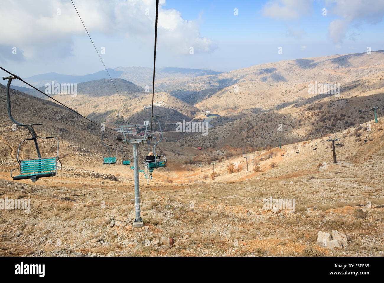 Ski lift on Mount Hermon, in the Golan Heights. Israel Stock Photo - Alamy