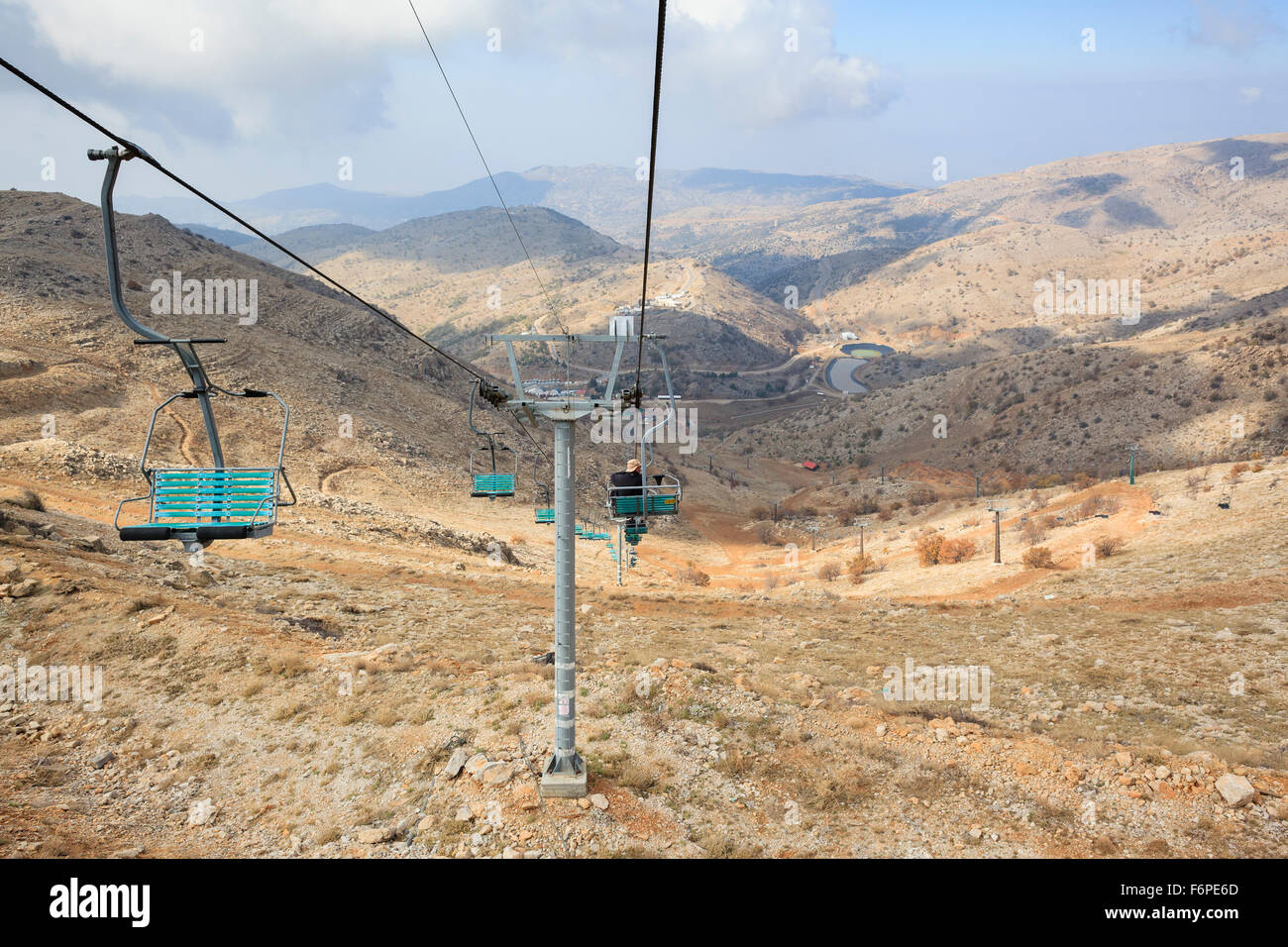 Ski lift on Mount Hermon, in the Golan Heights. Israel Stock Photo - Alamy