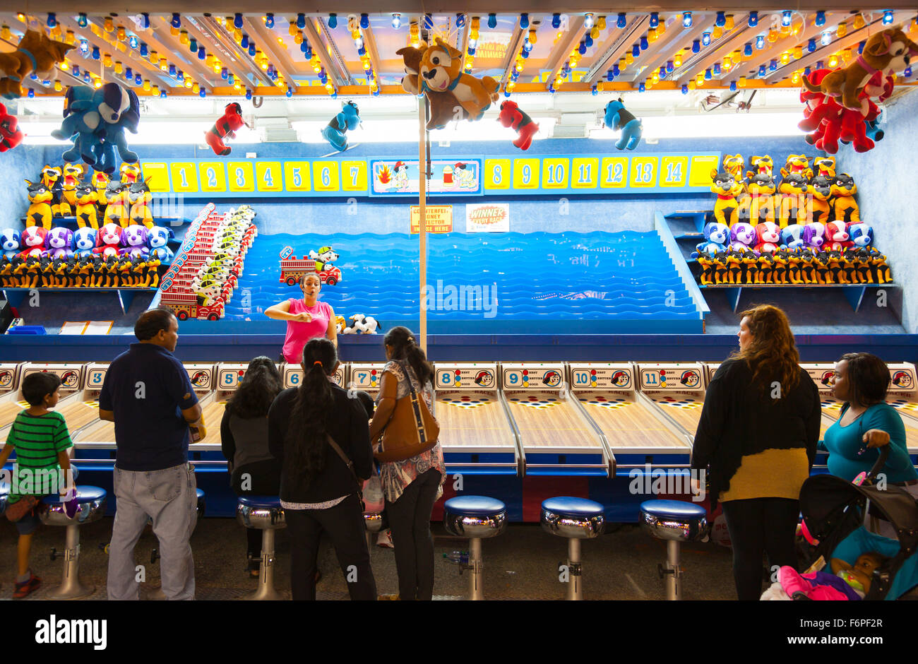 A carnival game. Canadian National Exhibition (CNE), Toronto, Ontario ...