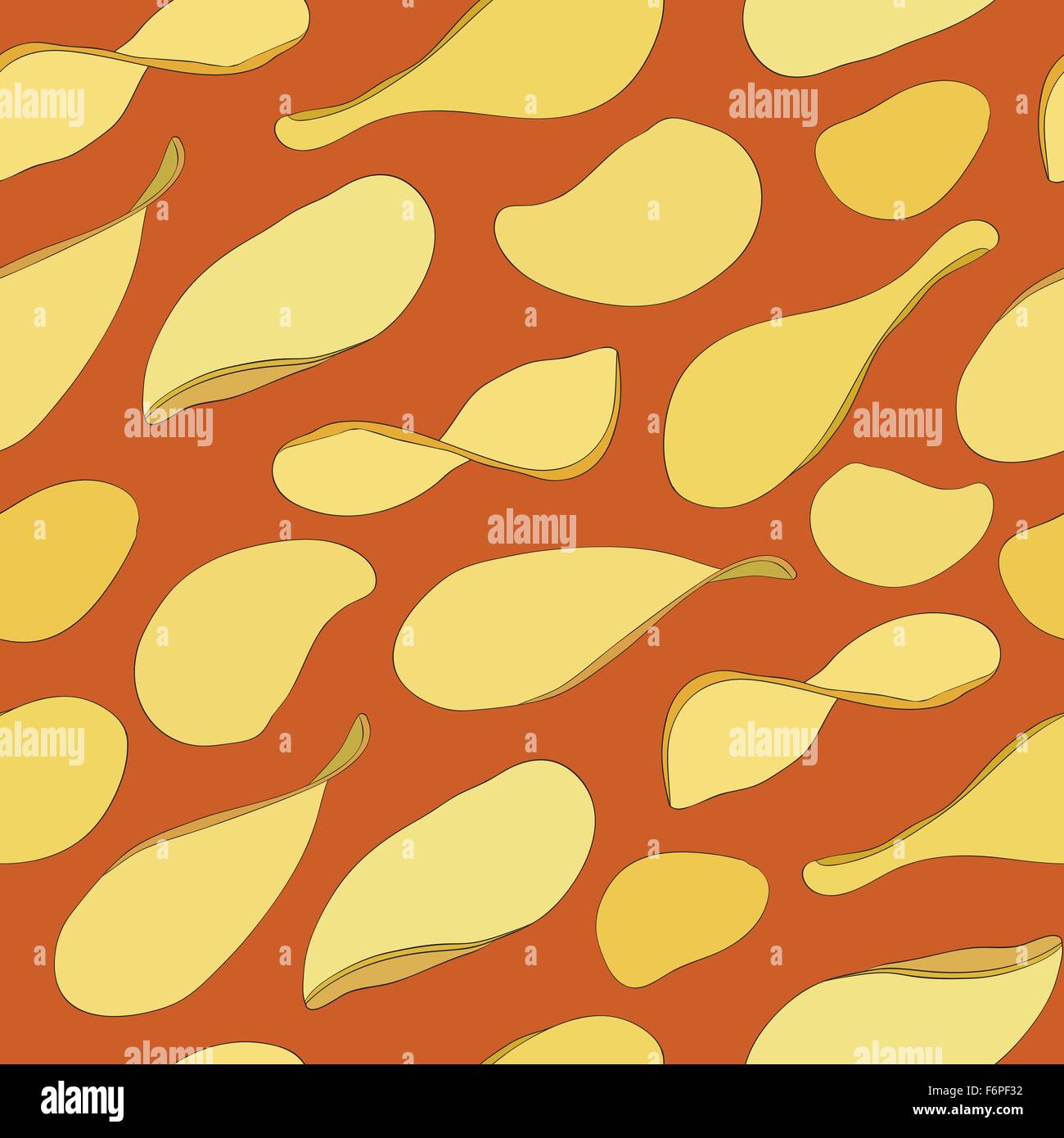 Potato chips seamless background Stock Vector Image & Art - Alamy