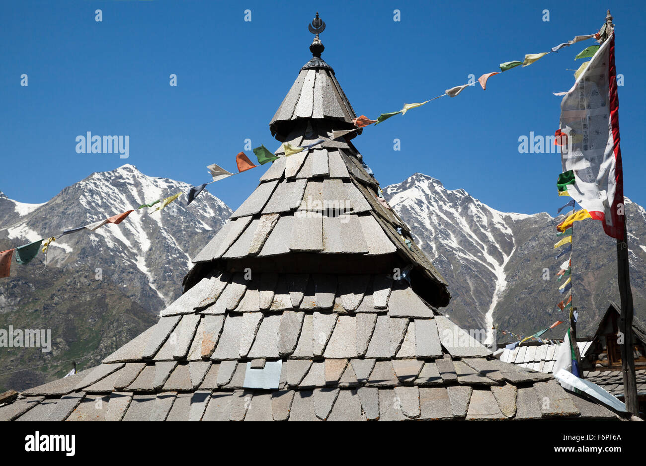 Buddhist Temple Chitkul at the last inhabited village on the Indo-China ...