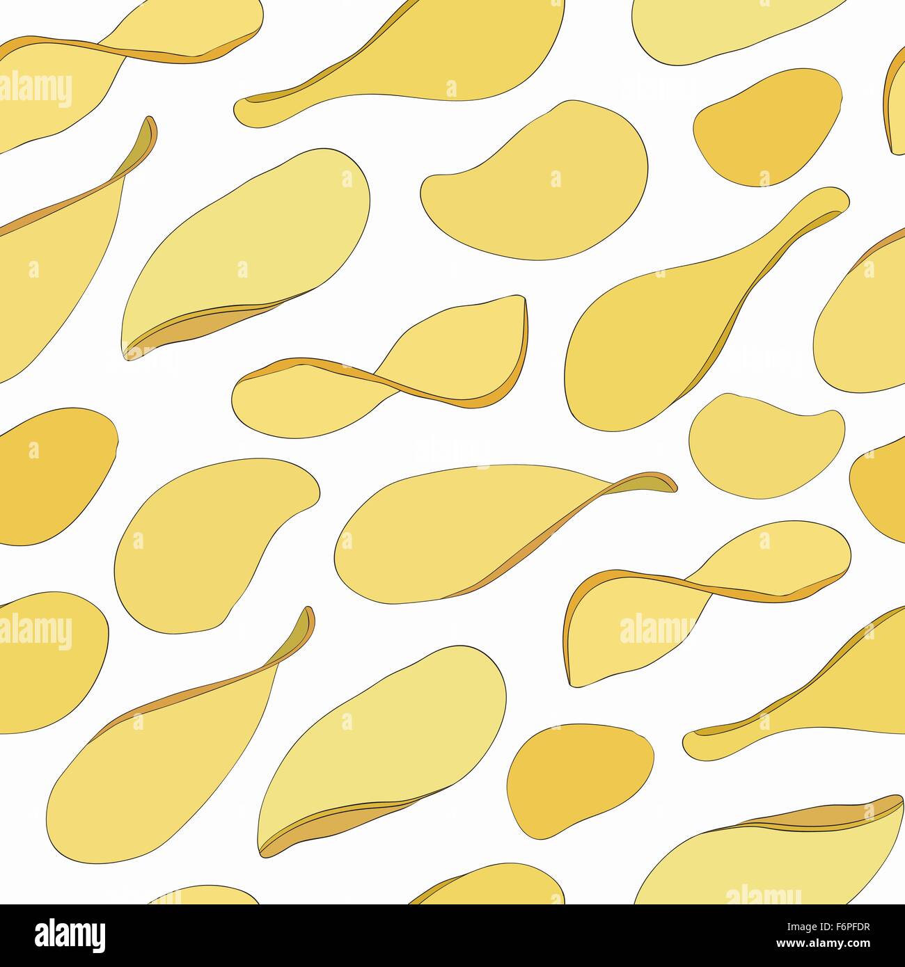 Potato chip texture Stock Vector Images - Alamy