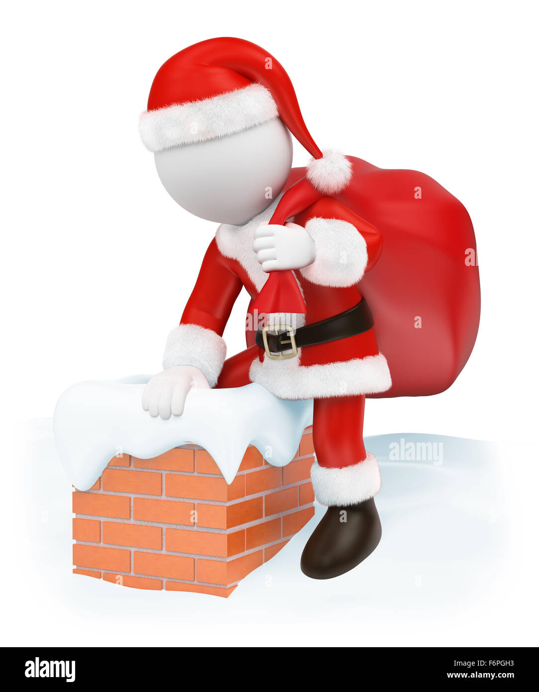 Santa coming down chimney hi-res stock photography and images - Alamy