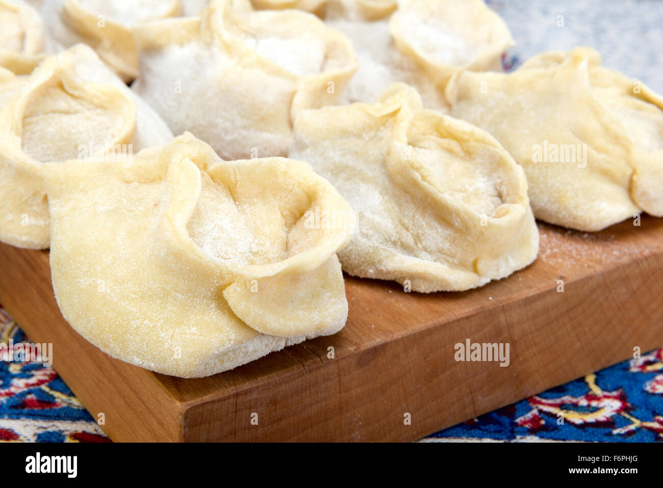 manti - dumplings of minced lamb wrapped in unleavened dough and cooked ...