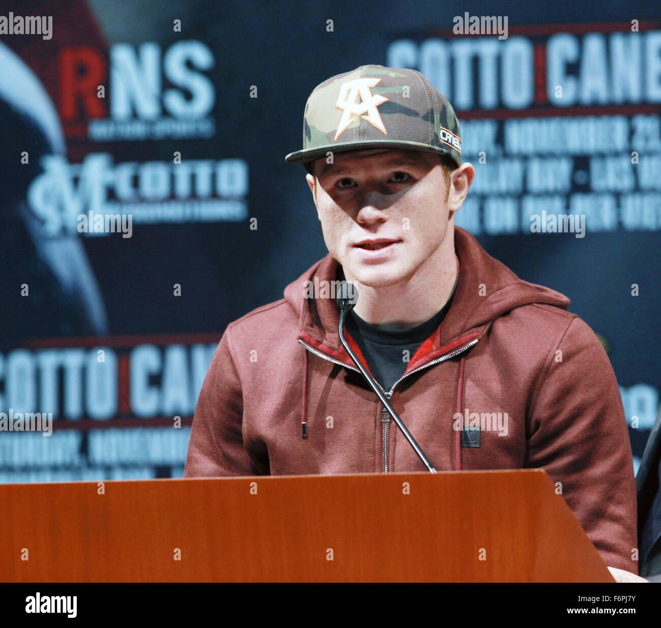 Las Vegas, Nevada, USA. 18th Nov, 2015. Boxer Canelo Alvarez attends ...