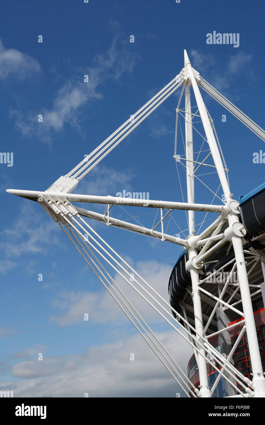Support tower structure at the Millennium stadium in Cardiff Wales UK ...