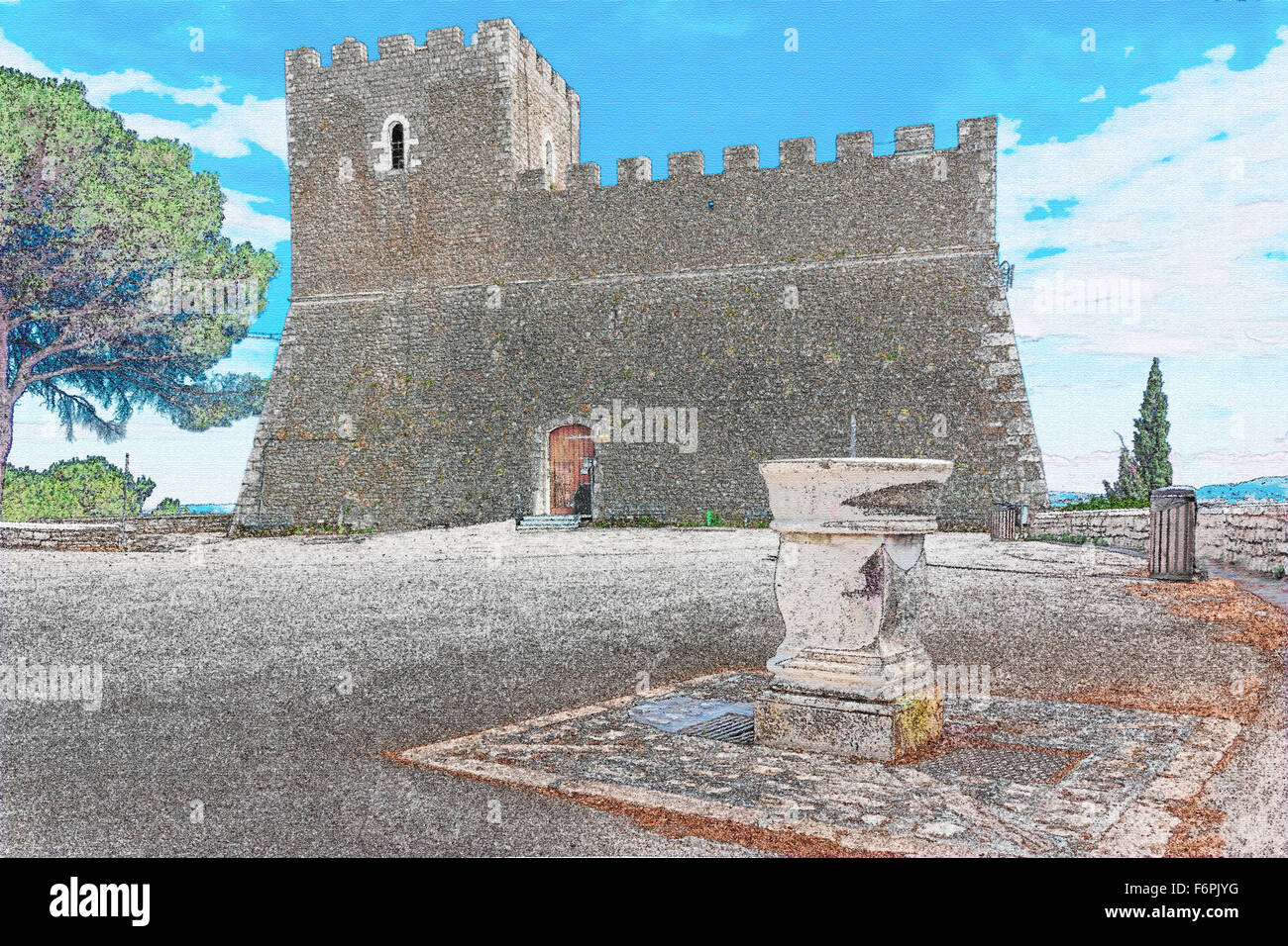 castle of Campobasso in Molise Stock Photo - Alamy