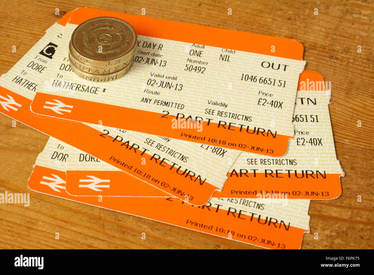 Railway Train Tickets Great Britain British UK Stock Photo - Alamy