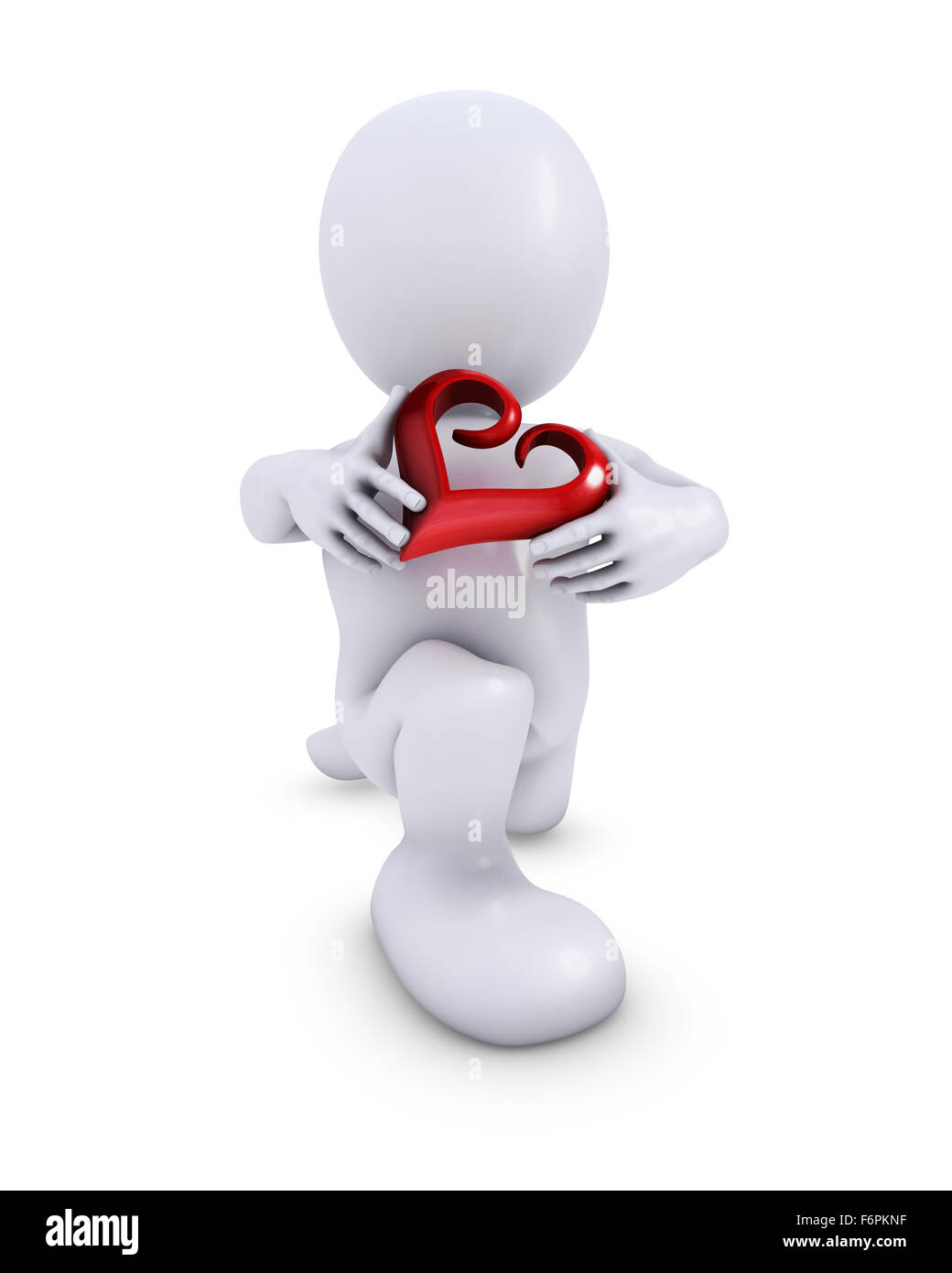 3D Render of a Morph Man with heart Stock Photo - Alamy