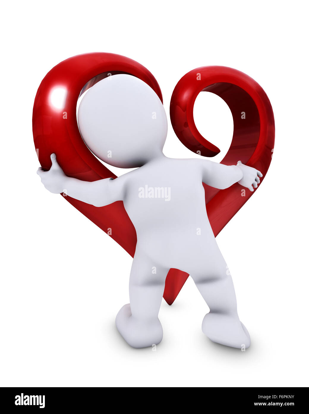 3D Render of a Morph Man with heart Stock Photo - Alamy