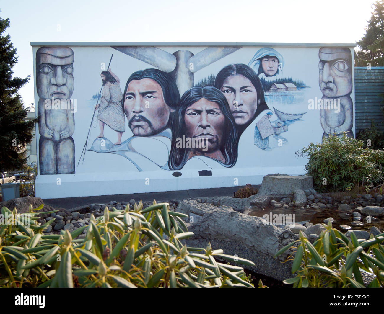 The outdoor wall mural, "Native Heritage" by artist Paul Ygartua in the ...