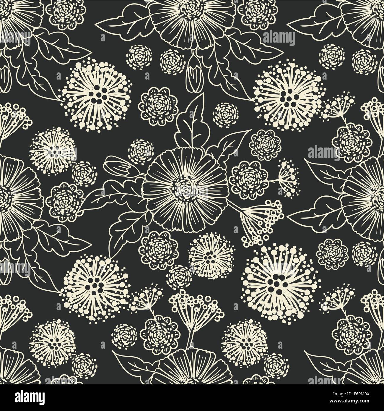Trendy Seamless Floral Pattern Stock Vector Image & Art - Alamy