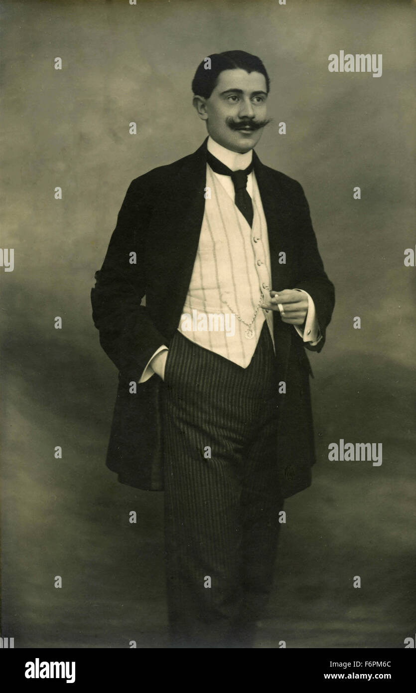 Portrait of a gentleman, Italy Stock Photo - Alamy