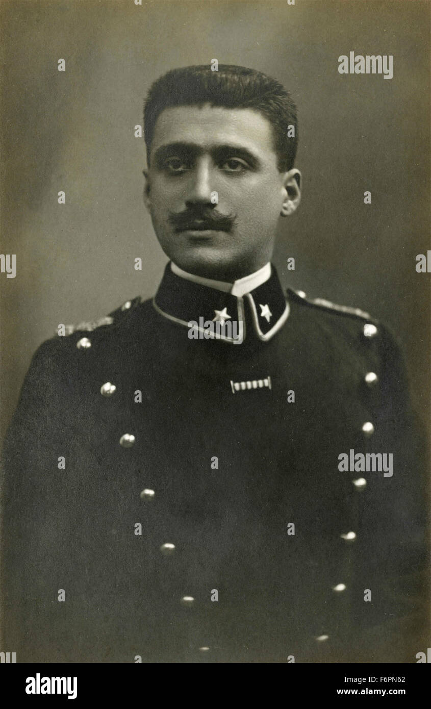 Portrait of an officer of the Royal Italian Army Stock Photo - Alamy