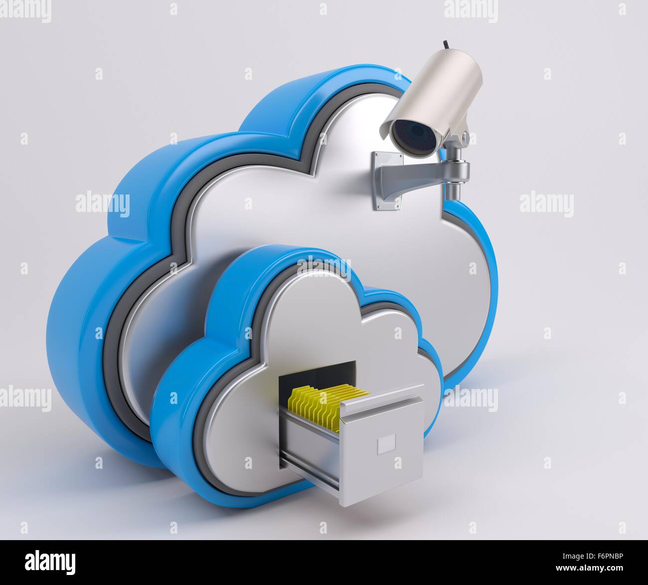 3D Render of Cloud Drive Icon Stock Photo - Alamy