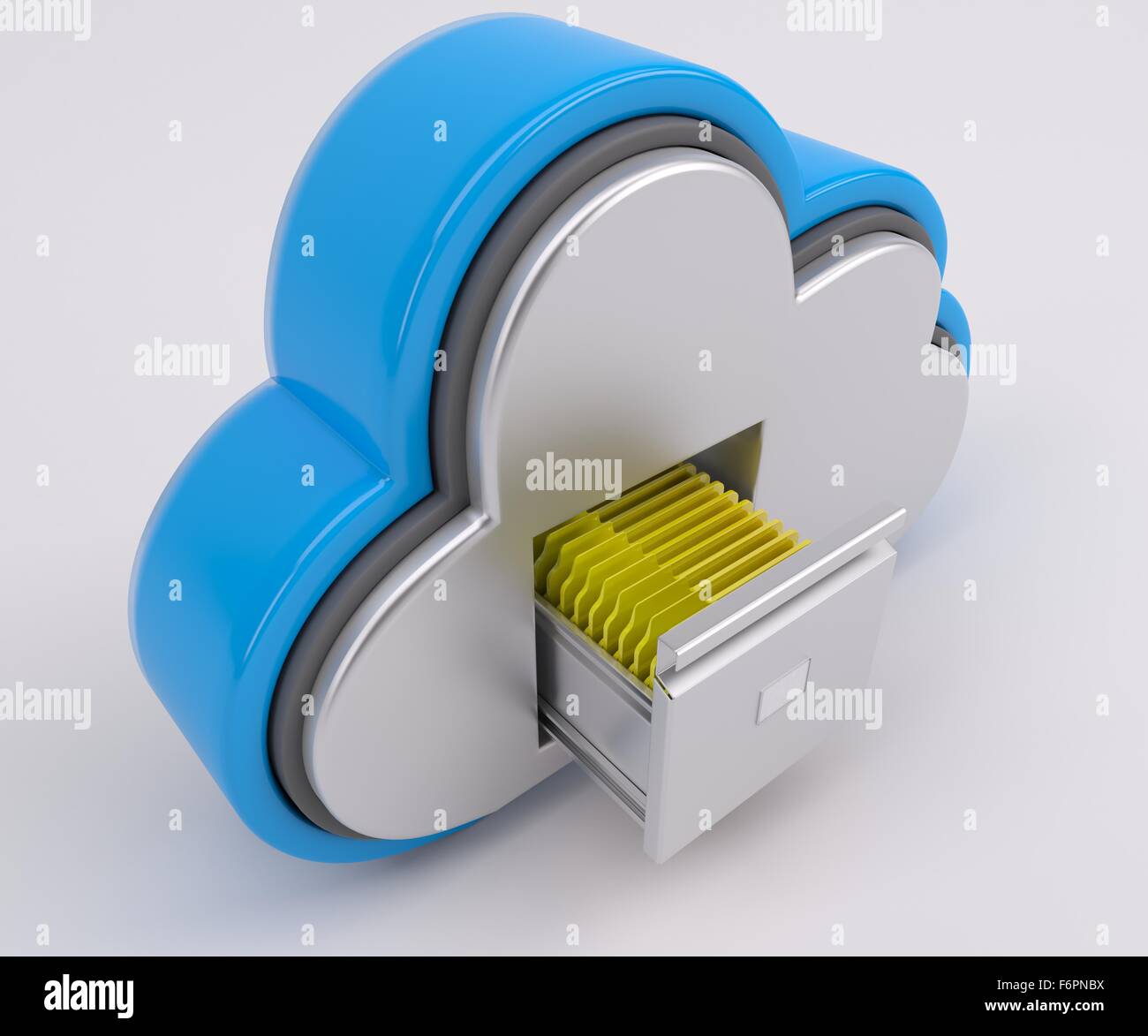 3D Render of Cloud Drive Icon Stock Photo - Alamy
