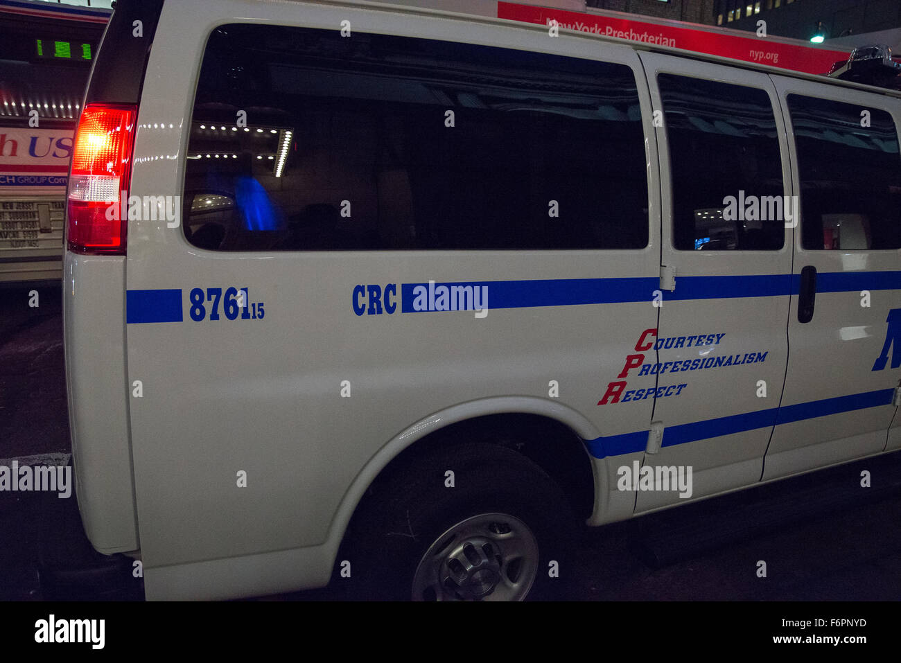New York, United States. 18th Nov, 2015. A van belonging to the newly ...