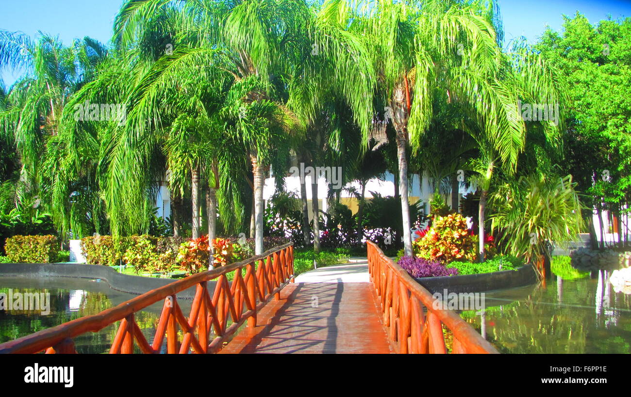 Beautiful resort and spa in the Mexican Riviera Maya, Mexico Stock ...