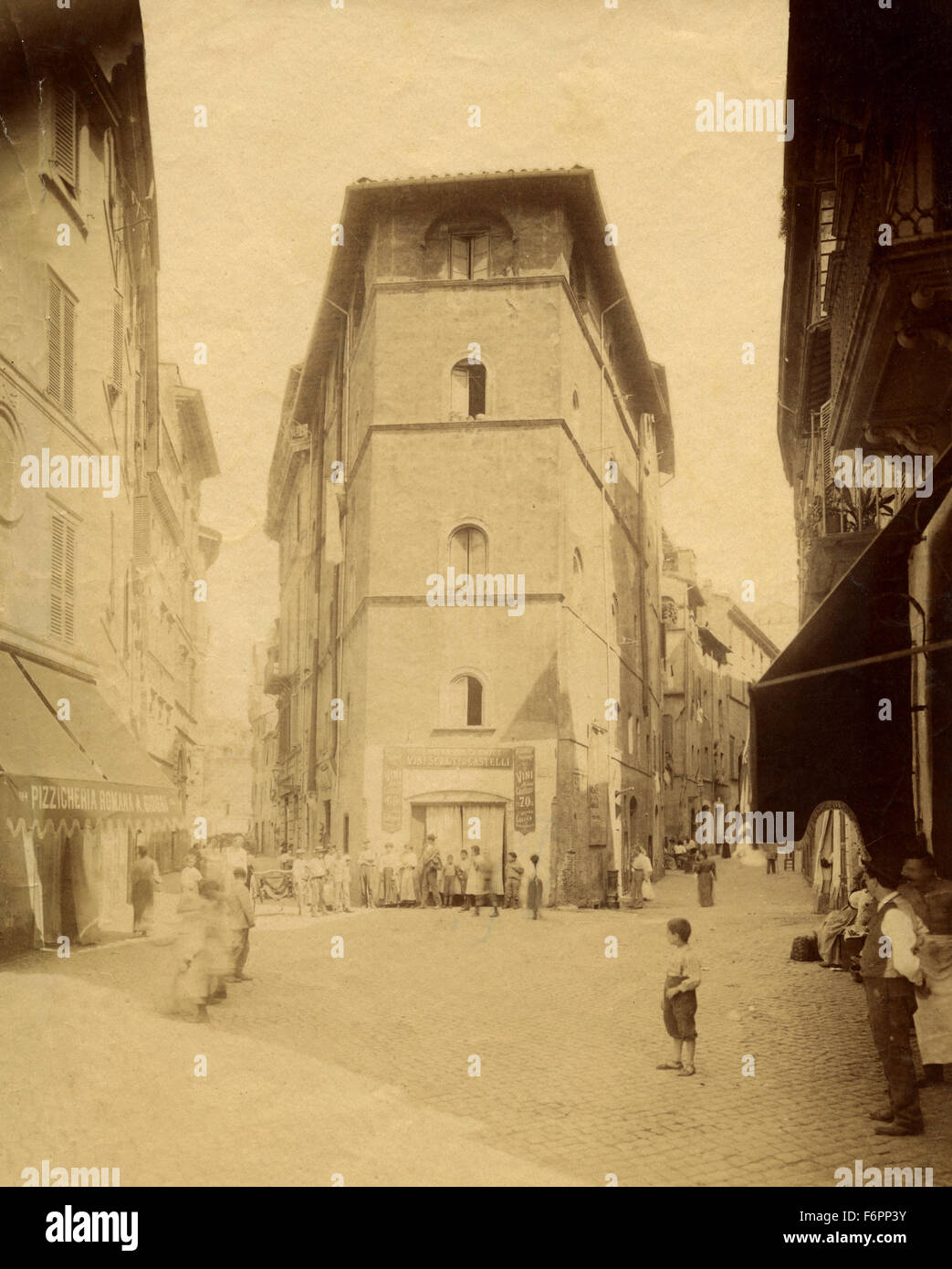 Montoro house, corner St. Lucia and Monserrato, Rome, Italy Stock Photo ...