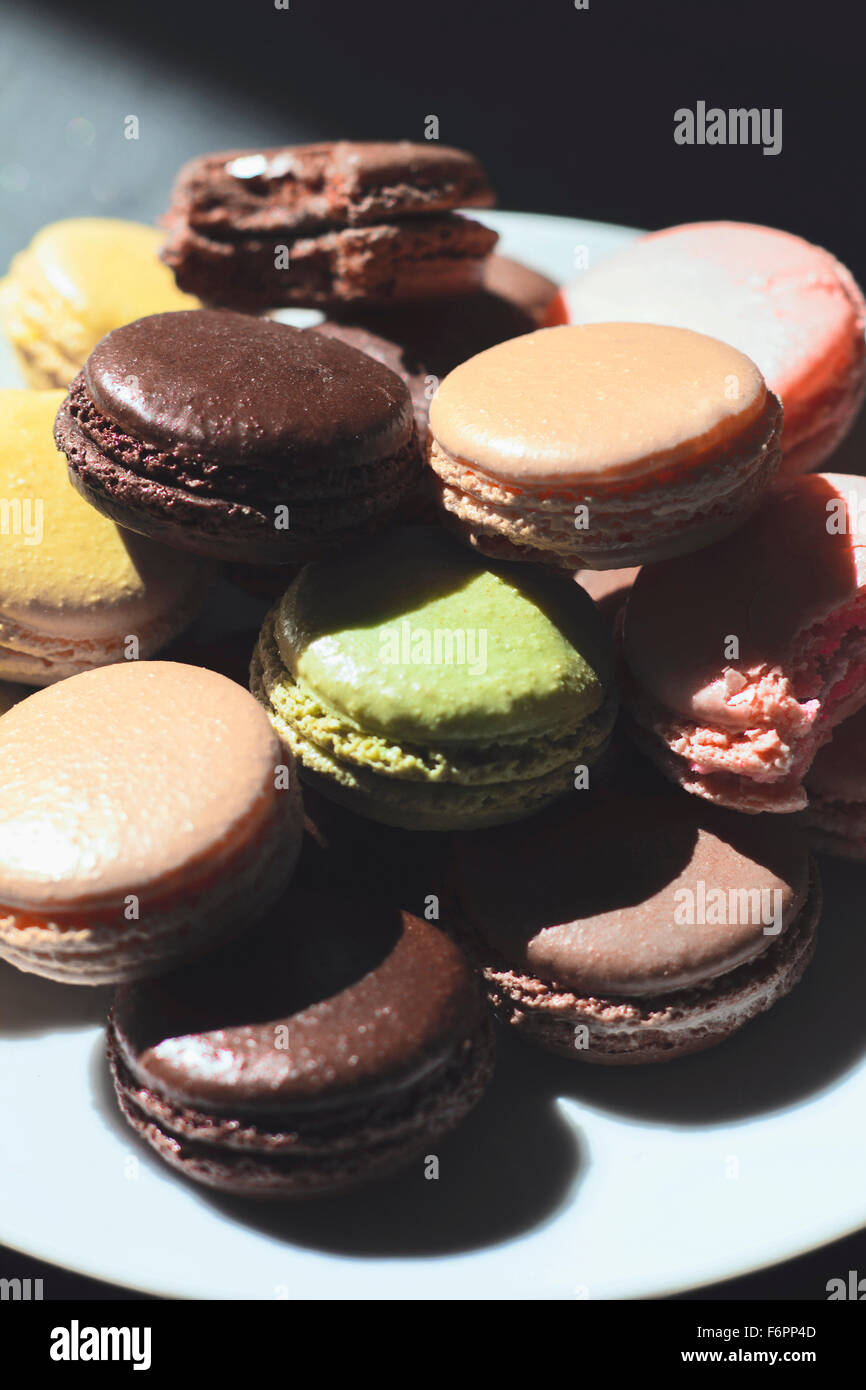 Variety of macaroon cookies Stock Photo - Alamy