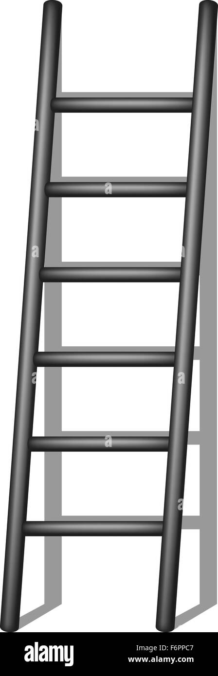 Wooden ladder in black design with shadow Stock Vector Image & Art - Alamy