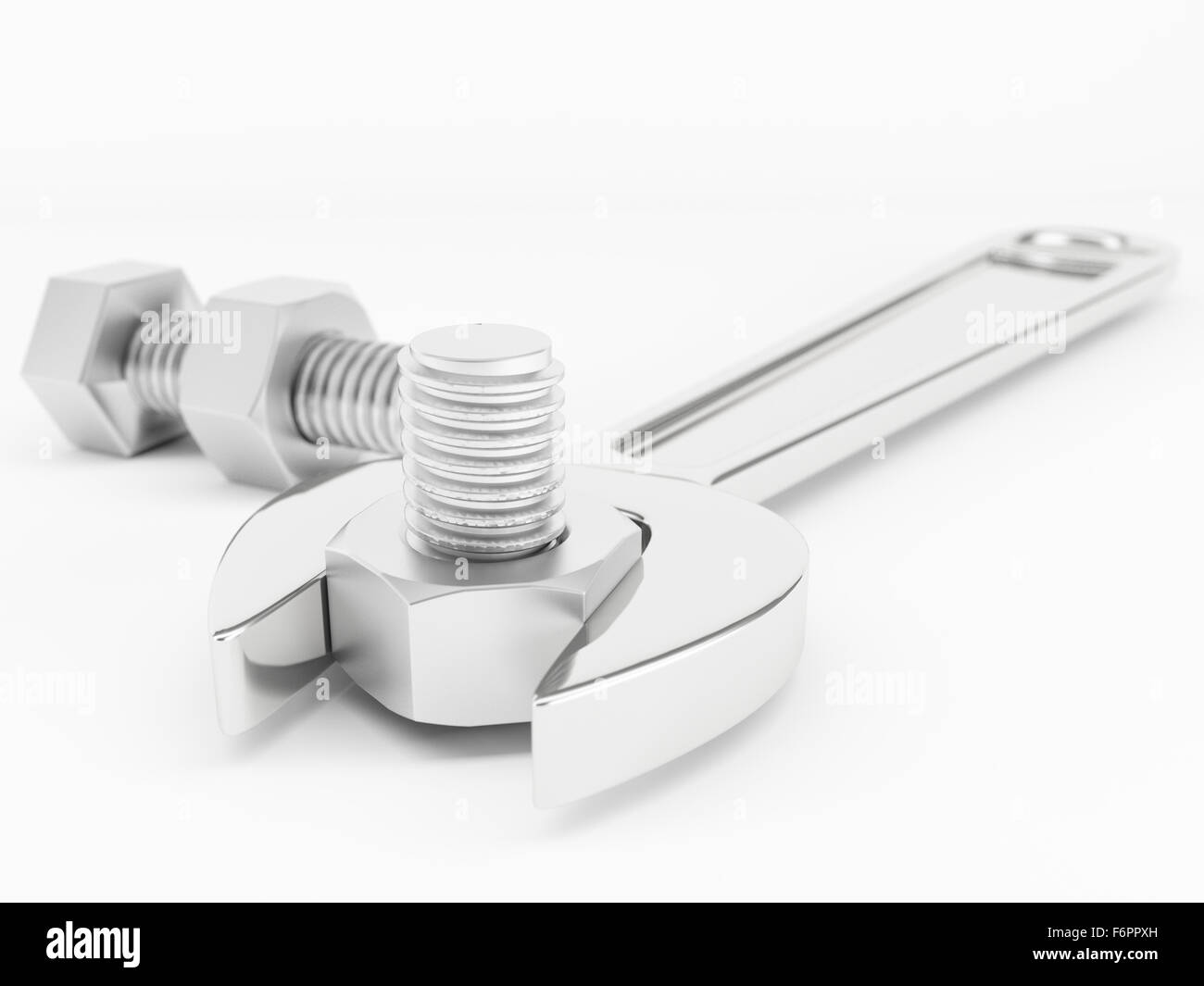 3d render of nut and bolt Stock Photo - Alamy