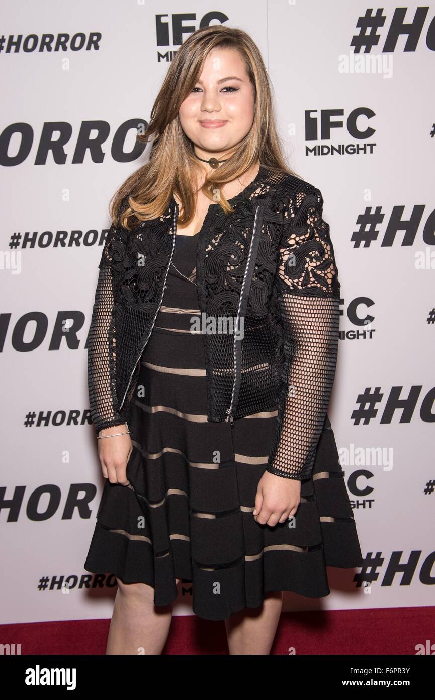 New York, NY, USA. 18th Nov, 2015. Emma Adler at arrivals for #HORROR ...