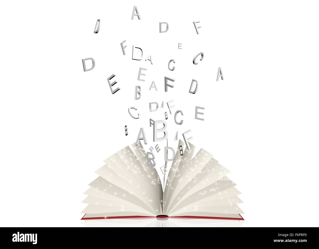 Open mysterious book Stock Photo - Alamy