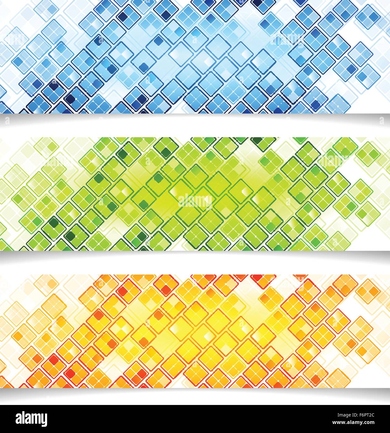 Abstract bright geometric tech banners. Vector graphic illustration ...
