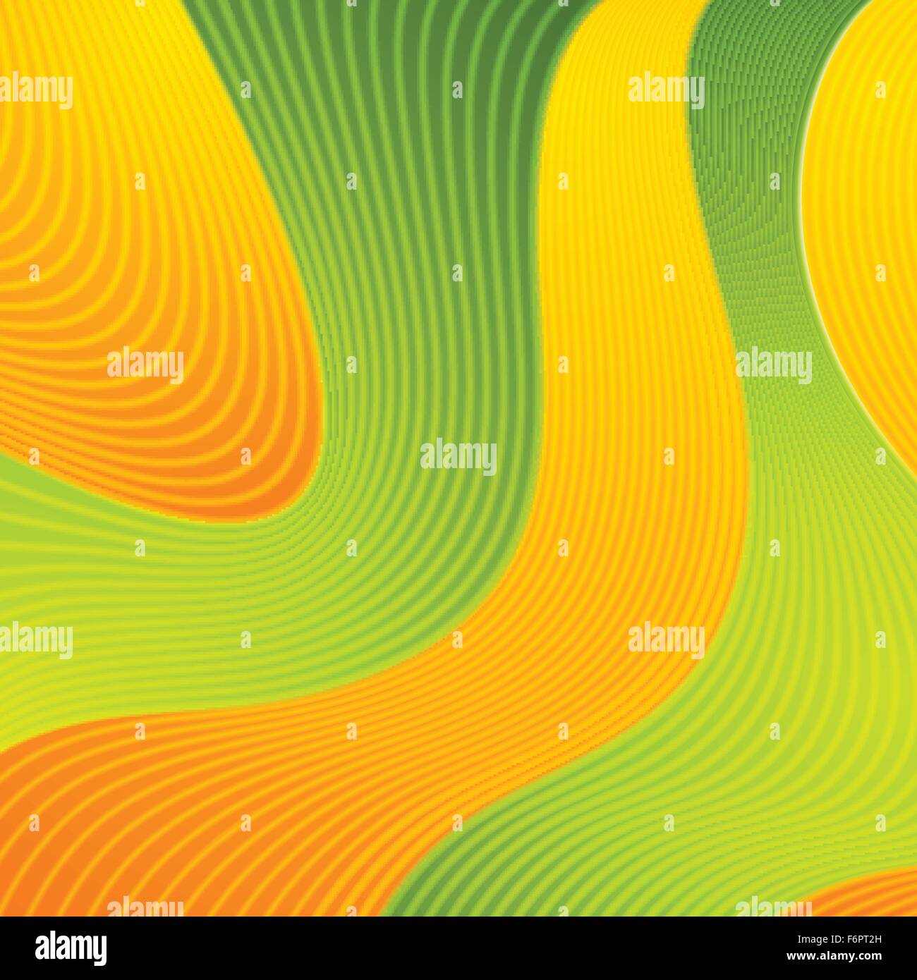 Orange and green wavy abstract design. Vector graphic background Stock ...