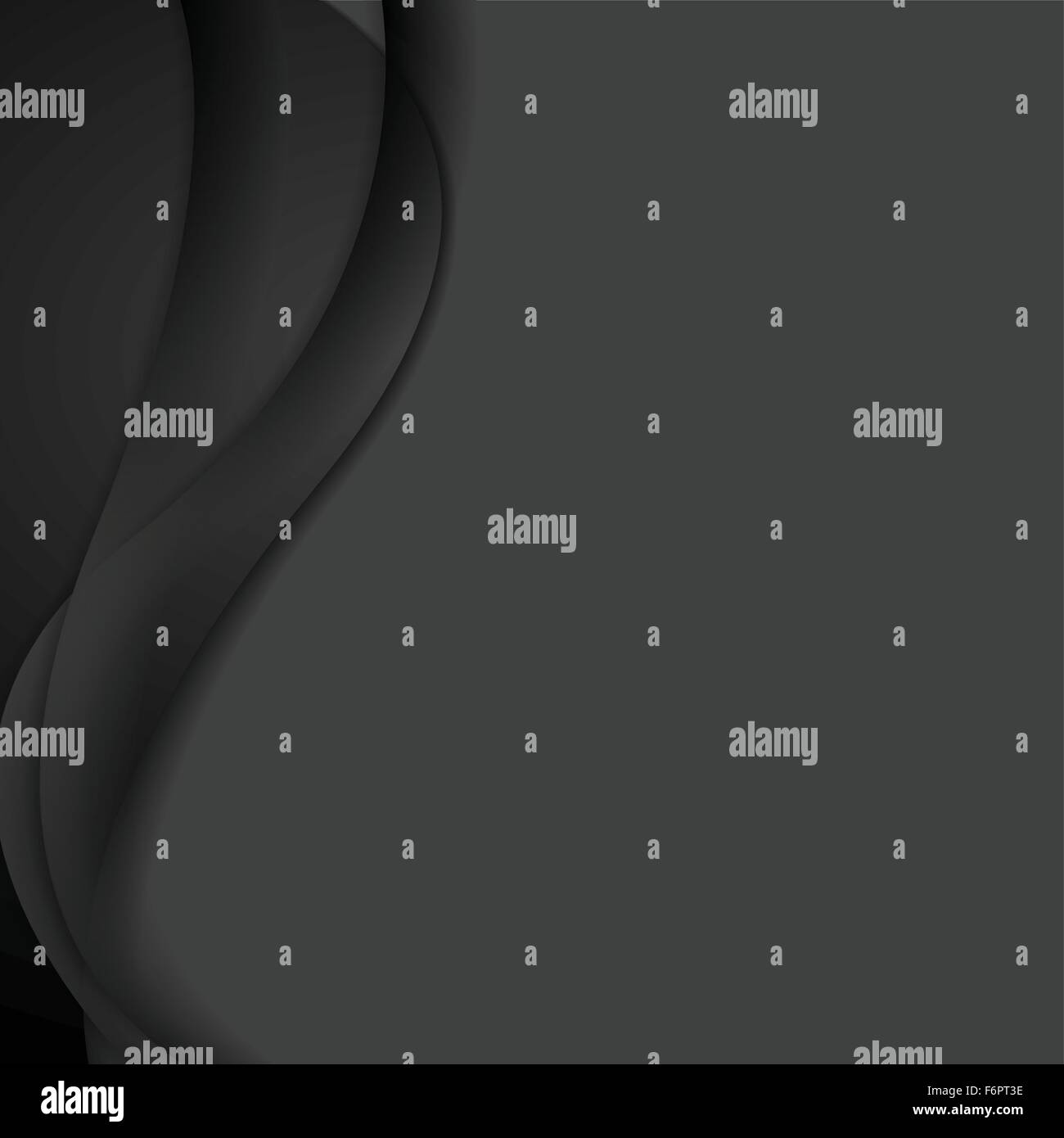 Dark black smooth waves abstract background. Vector graphic design ...
