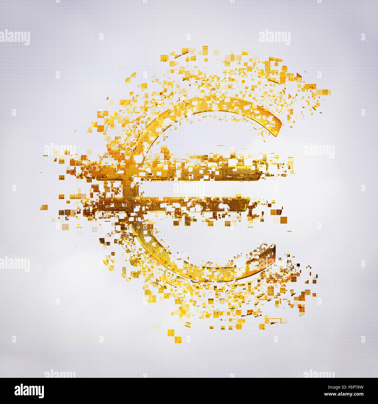 Pixelated Euro sign in sky Stock Photo - Alamy