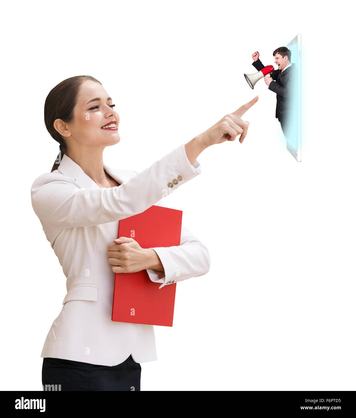 Emotional woman angry scream Cut Out Stock Images & Pictures - Alamy