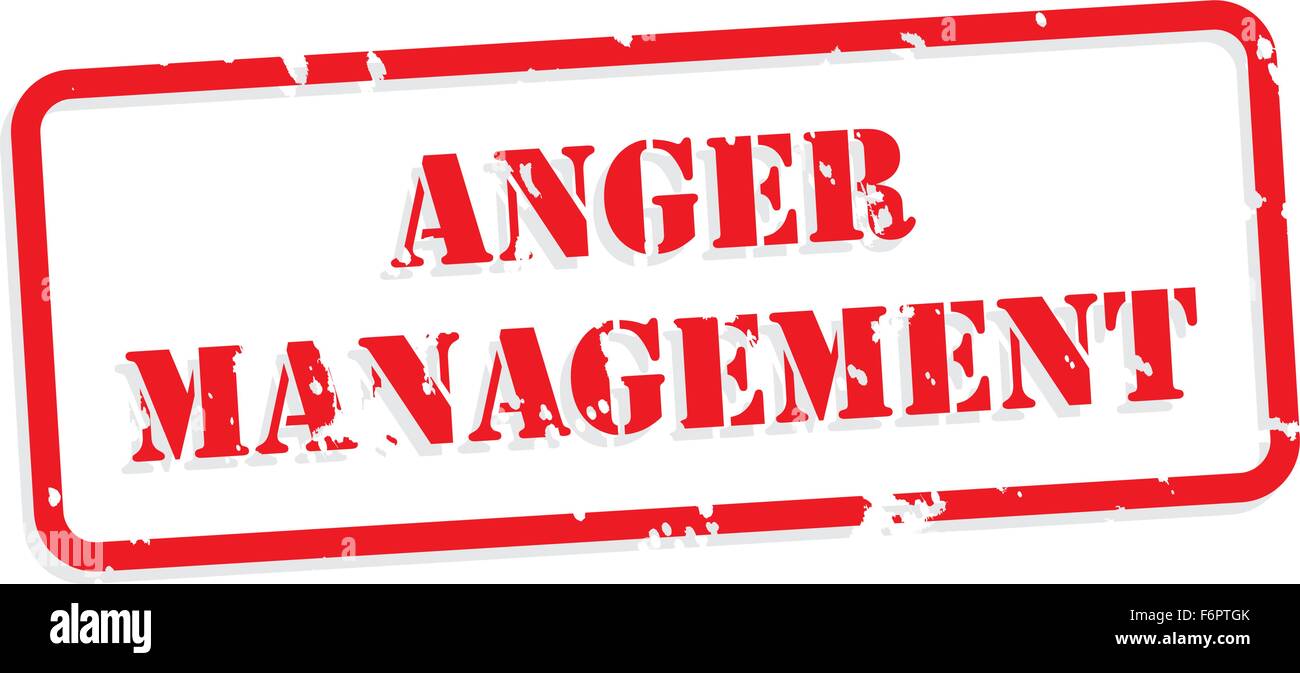 Anger management red rubber stamp vector for mental health concept ...