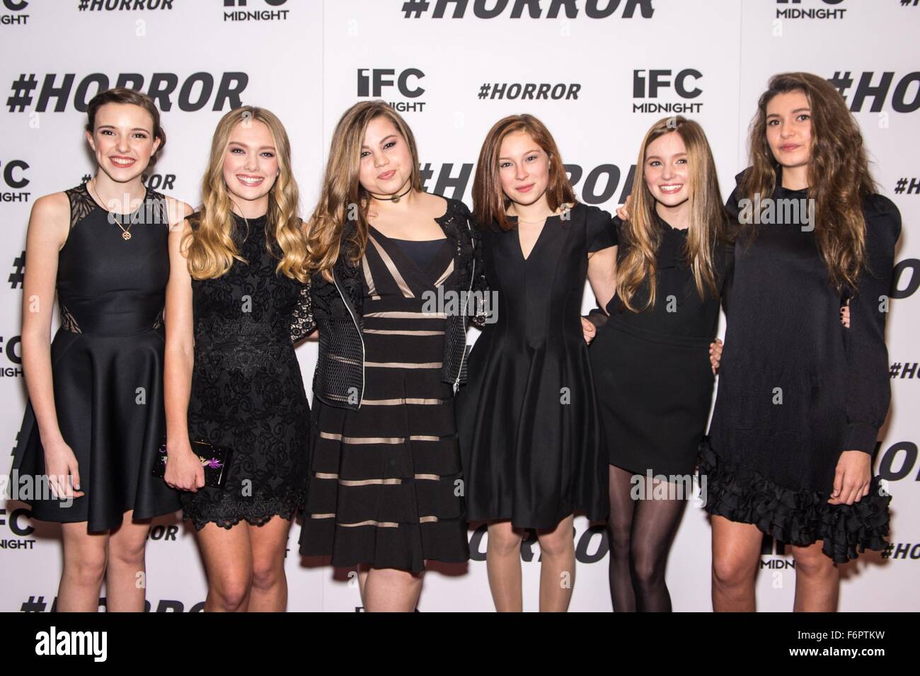 New York, NY, USA. 18th Nov, 2015. Sadie Seelert, Bridget McGarry, Emma ...