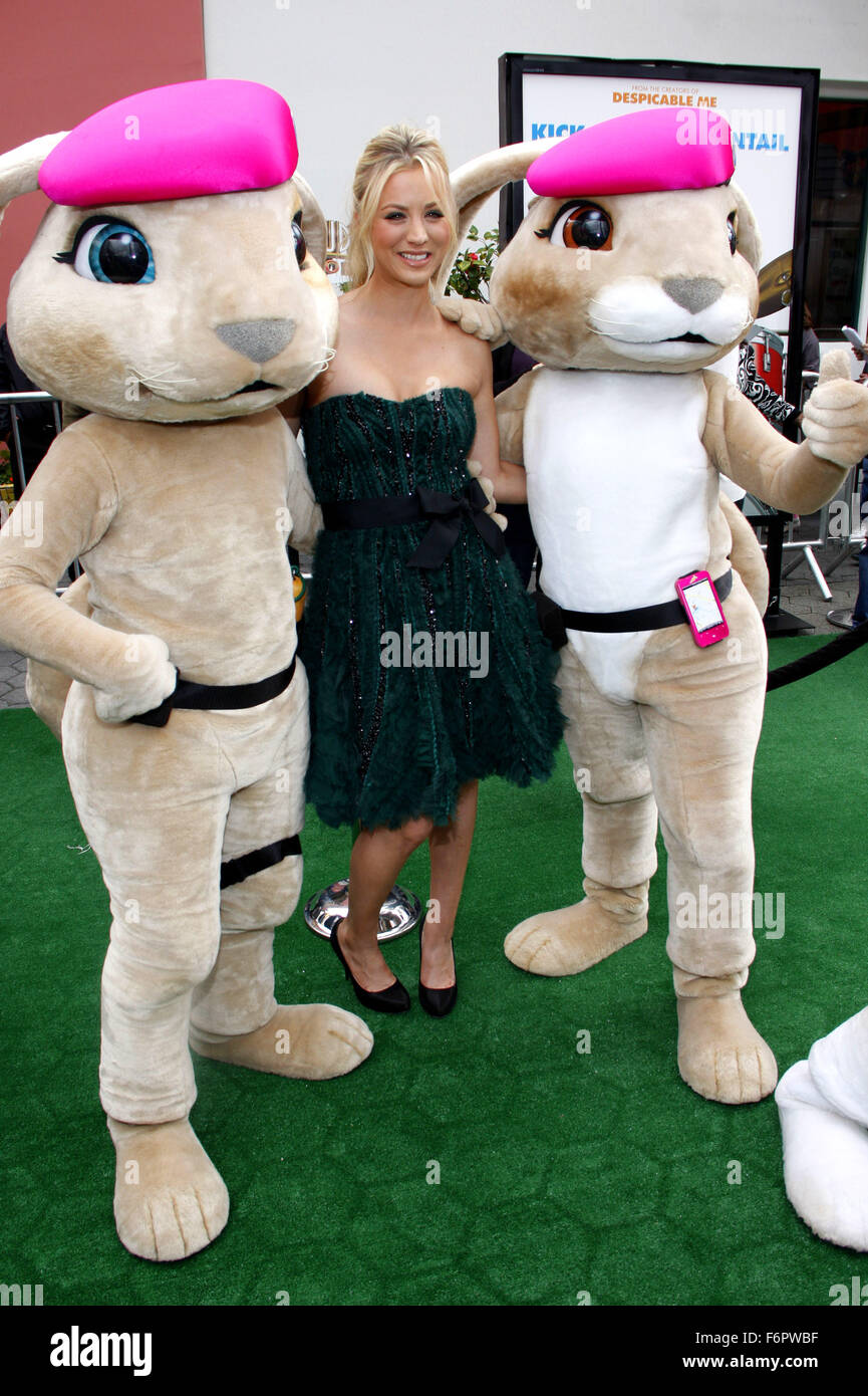 Kaley Cuoco at the Los Angeles premiere of "Hop" held at the Universal ...