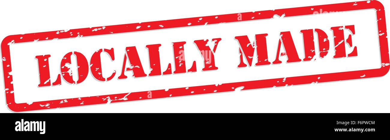 Locally made red rubber stamp vector for food nutrition concept Stock ...