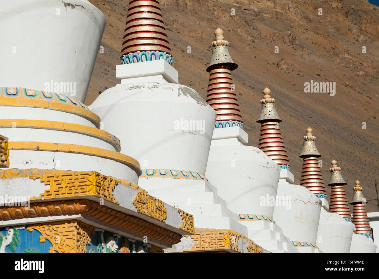 Buddhist Stupa, at Kaza in the Spiti Valley, Himachal Pradesh, Northern ...