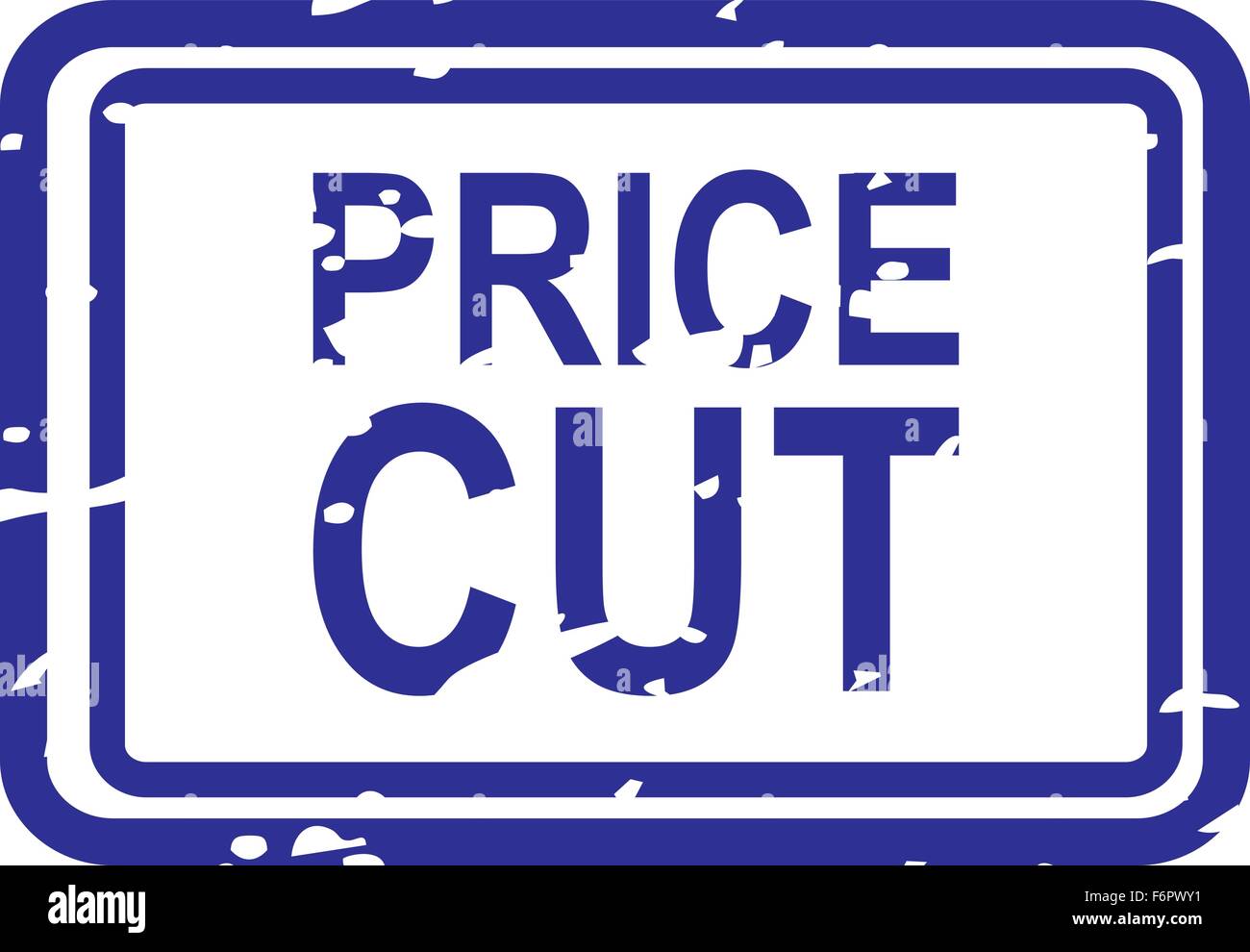 Blue rubber stamp vector for price cut business concept Stock Vector ...