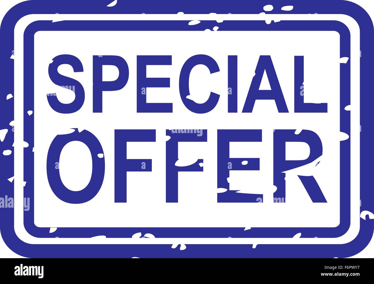 Blue rubber stamp vector for special offer business concept Stock ...