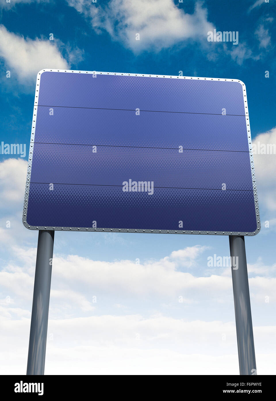 Blank roadside sign, motorway sign Stock Photo - Alamy