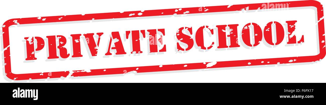 Private school red rubber stamp in vector format Stock Vector Image ...