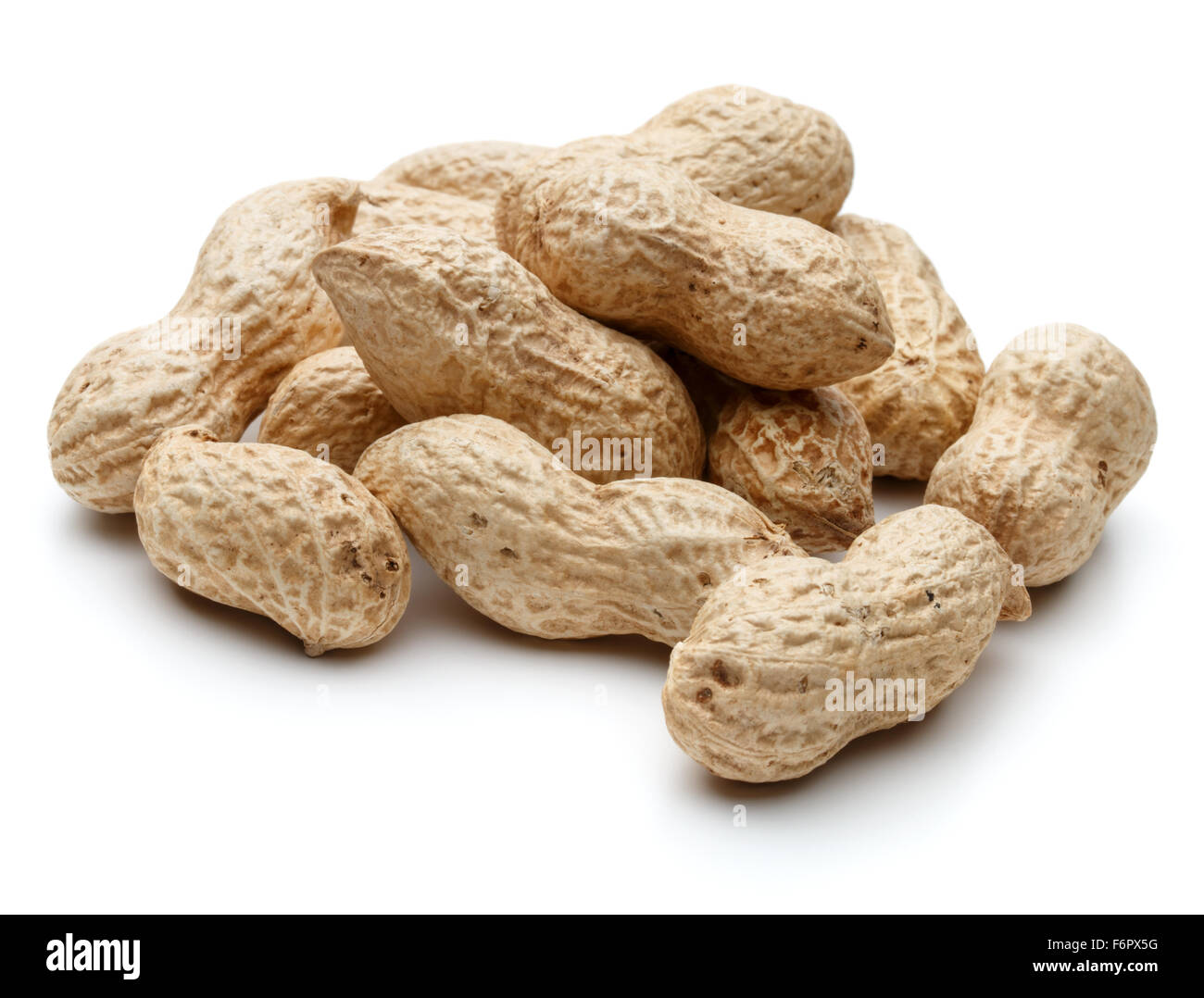 peanut pod or arachis isolated on white background cutout Stock Photo ...
