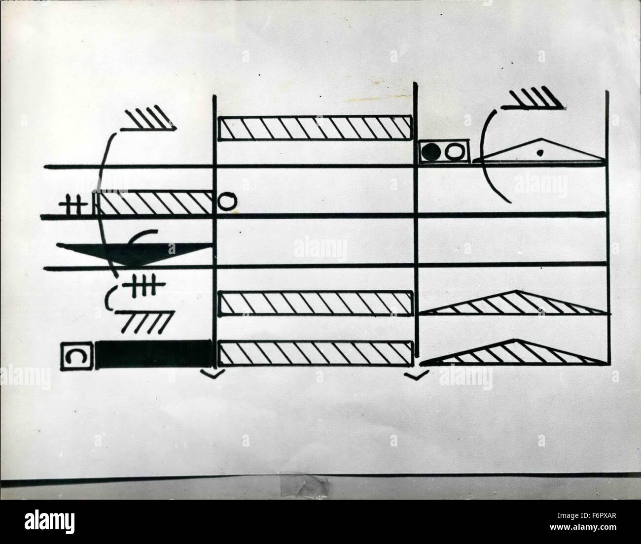 1964 - Labanotation - A Means Of Reading A Dance Movement: A drawing of ...