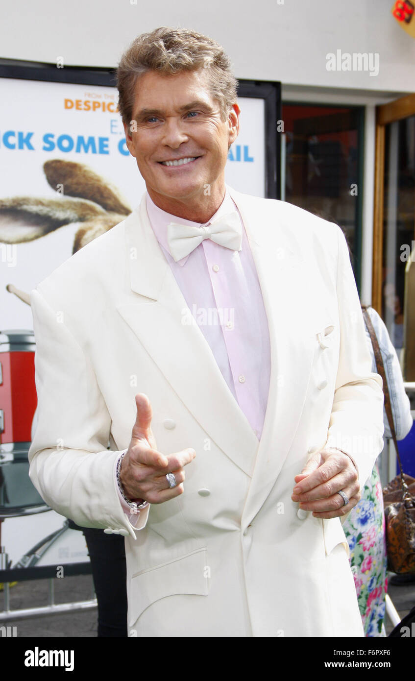 David Hasselhoff at the Los Angeles premiere of "Hop" held at the ...